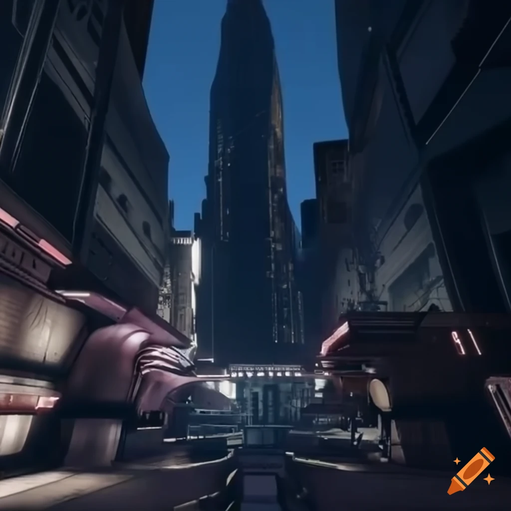 Sci-fi cityscape of futuristic skyscrapers in new york on Craiyon