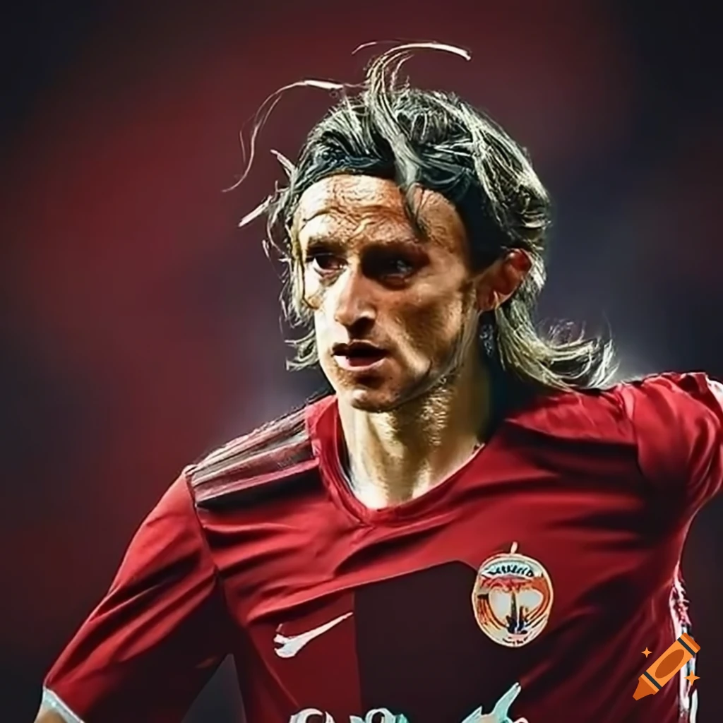 Action shot of modric