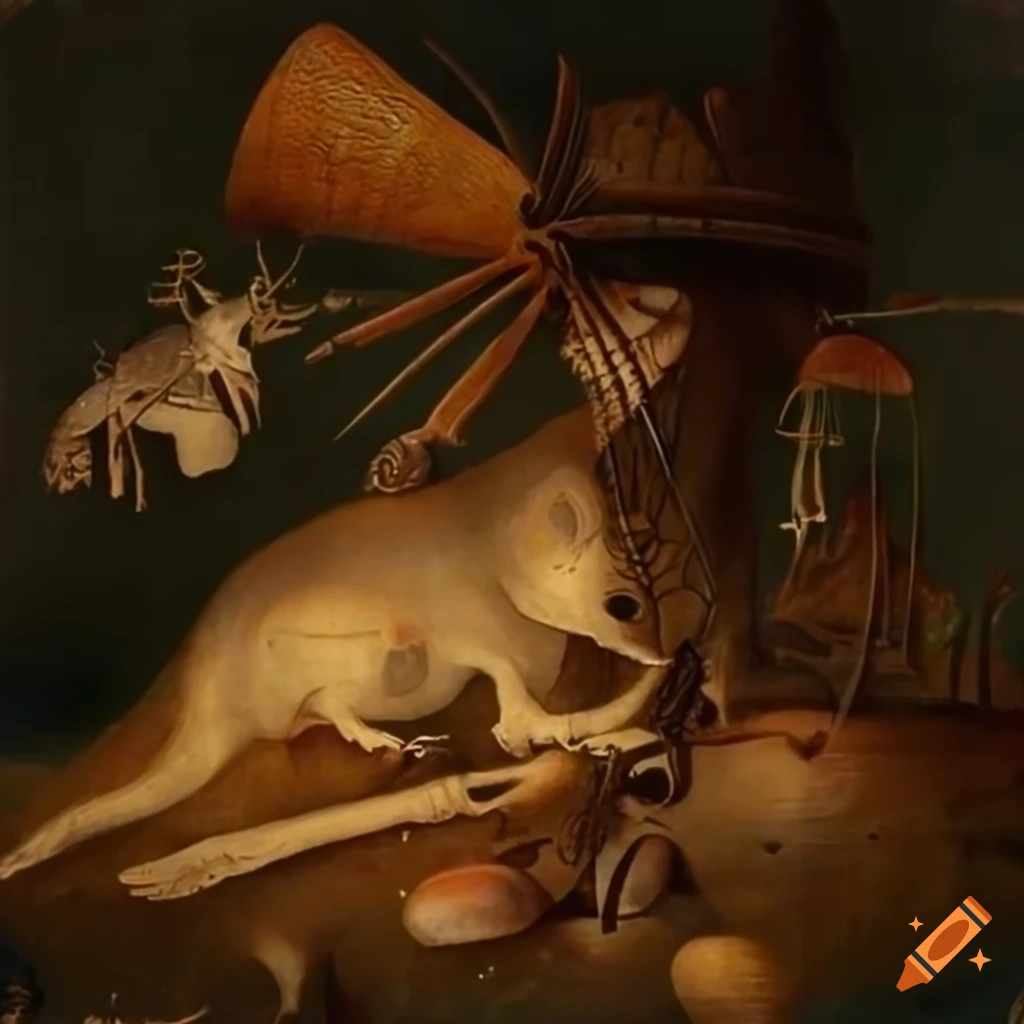 Joseph cornell diorama inspired by salish motifs and designs with diverse wildlife and flora on ...