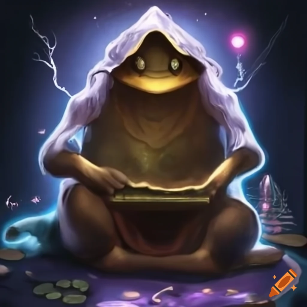 Image of a mystical toad wizard on Craiyon