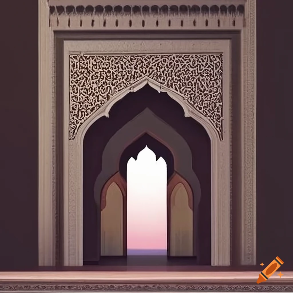 Archway of an islamic mosque on Craiyon