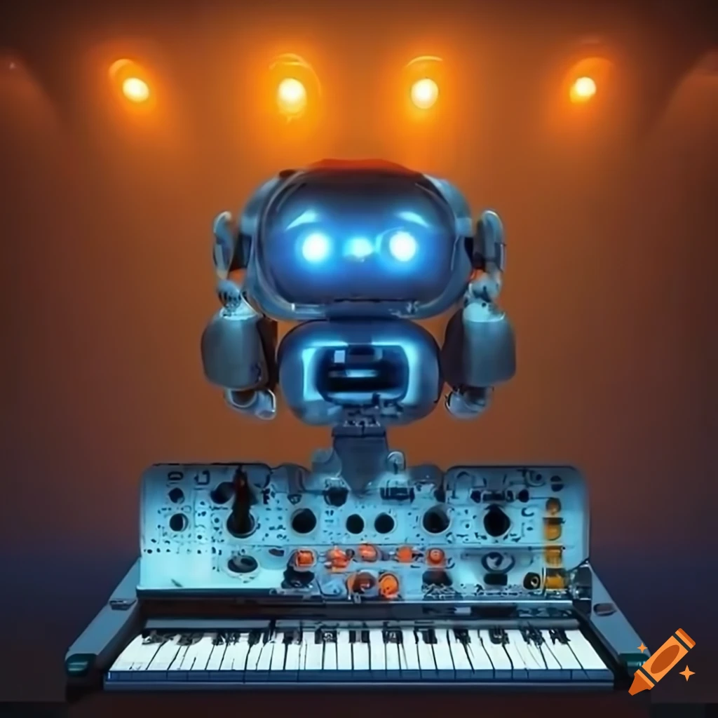 Music robot on Craiyon