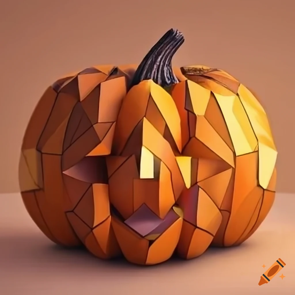 Geometric pumpkin art