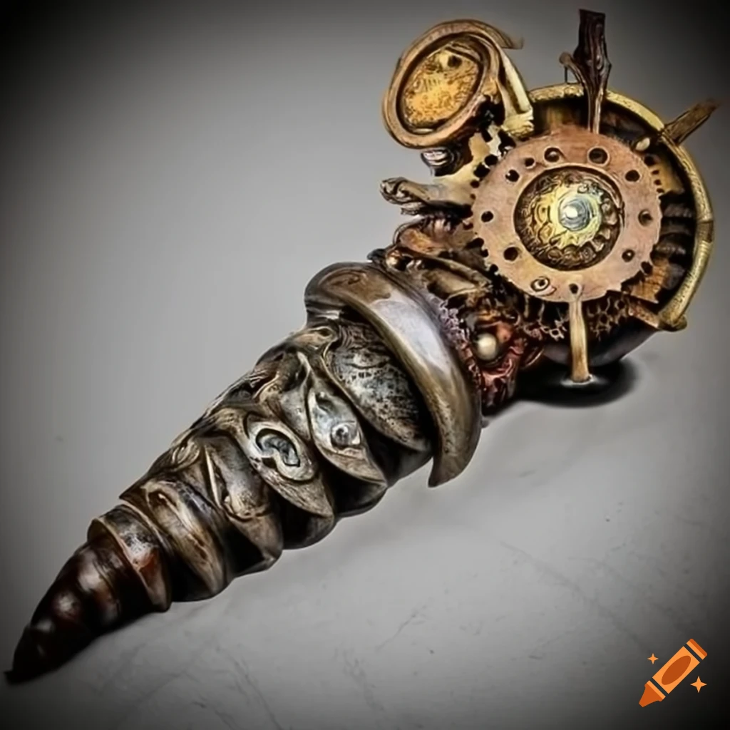 Steampunk weapon prosthetics for arms on Craiyon