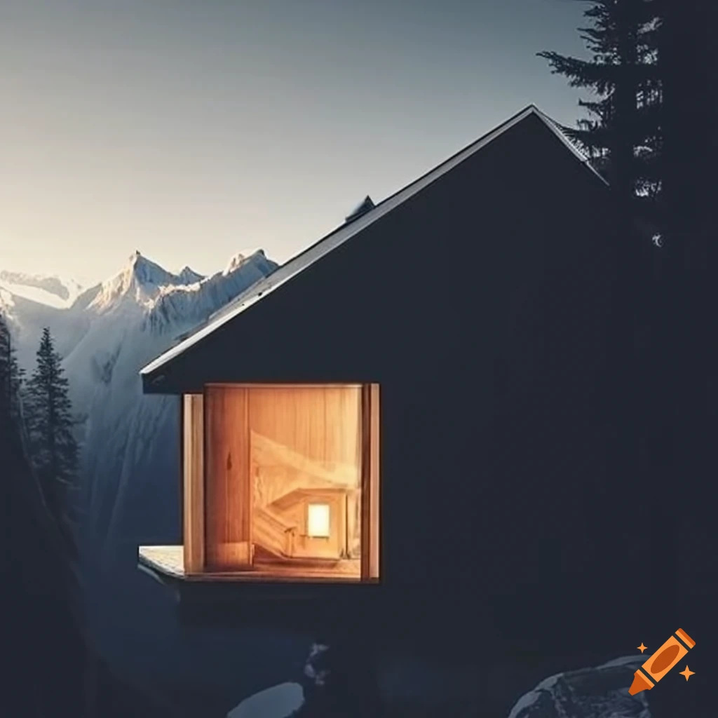 Minimalist alpine cabin