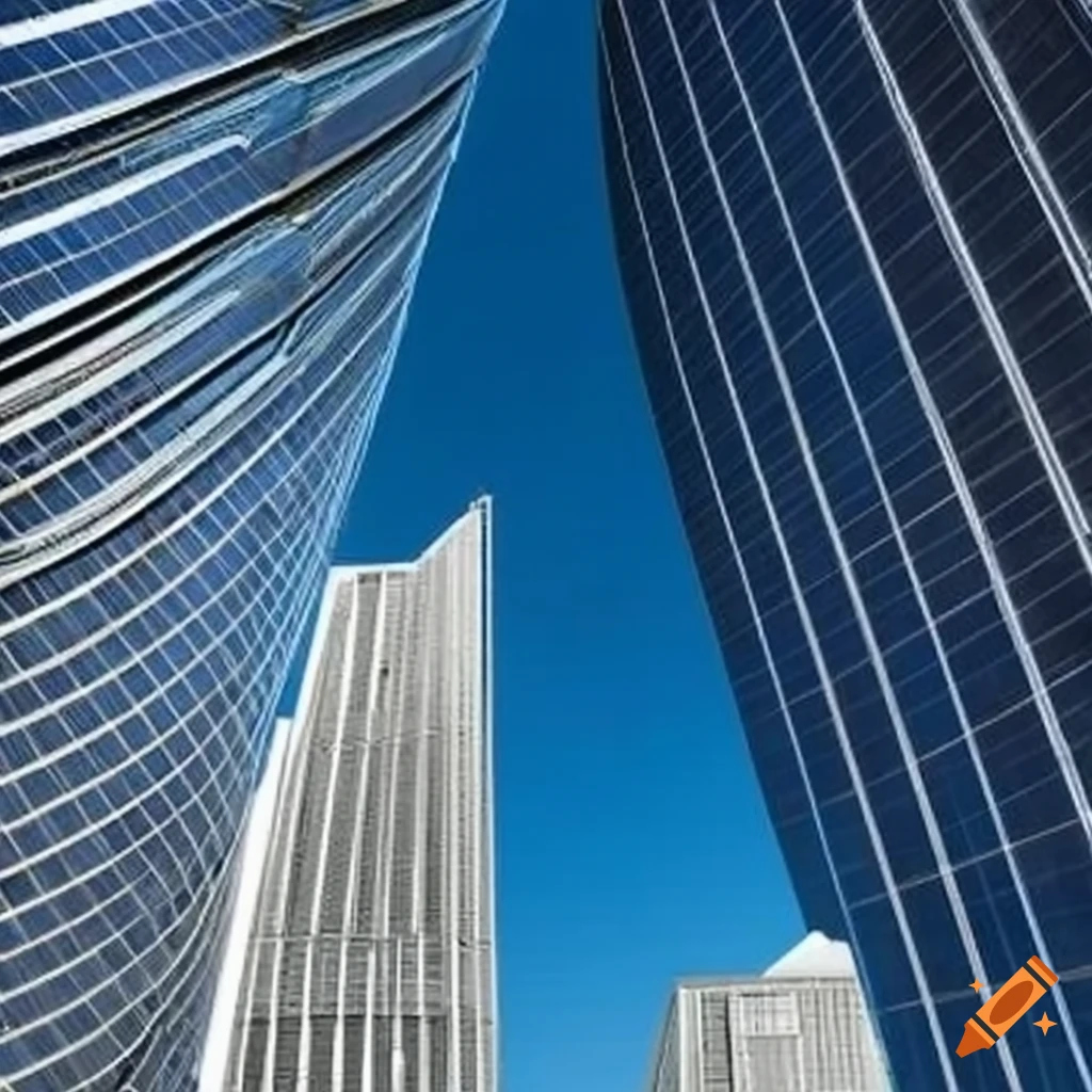 Advanced solar-powered futuristic buildings on Craiyon