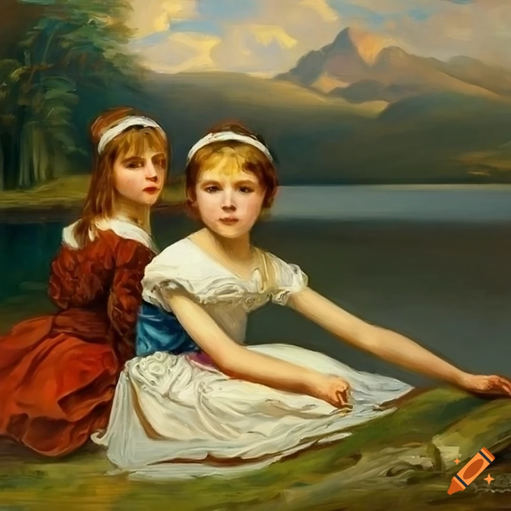 Vintage siblings from the 19th century on Craiyon