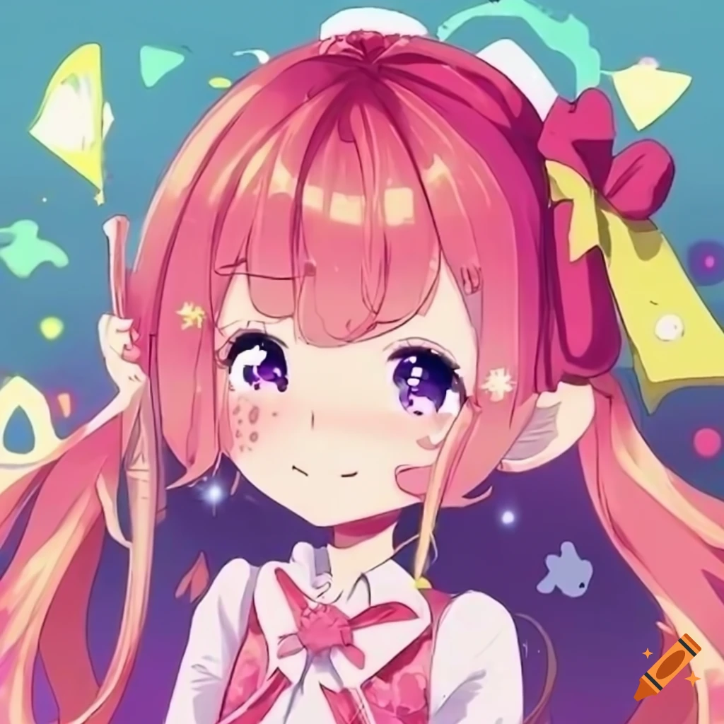 Cute magical girl illustration on Craiyon
