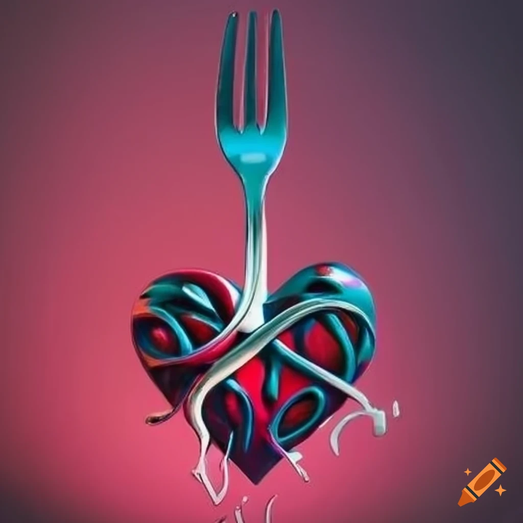 Logo Of A Heart Pierced By A Fork logo-of-a-heart-pierced-by-a-fork
