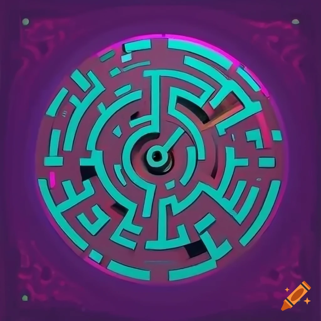 Mouse navigating a brain-shaped maze on Craiyon