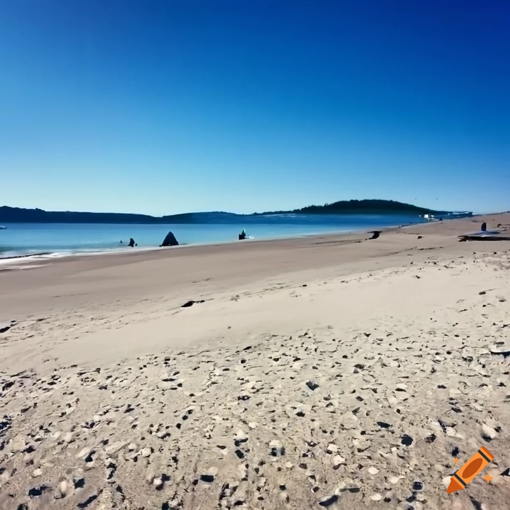 Sandy beaches of bellingham on a sunny day on Craiyon