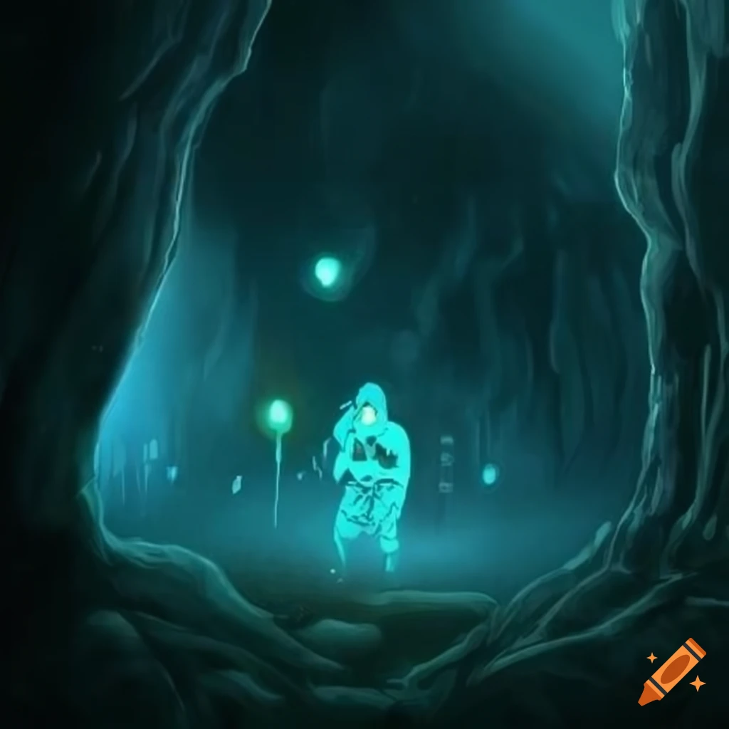 Anna kendrick as a werewolf astronaut in a cave with glowing mushrooms ...