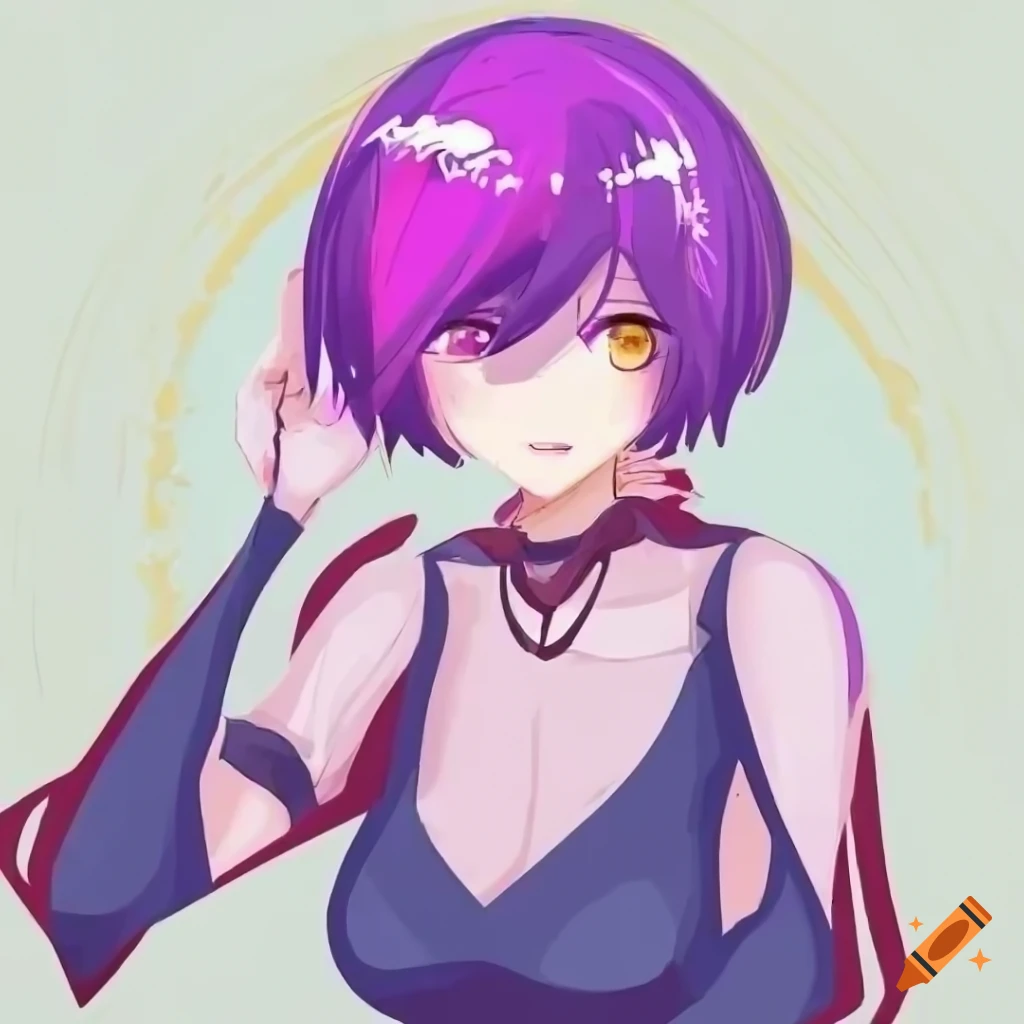 Unique anime-style illustration of a slime character on Craiyon