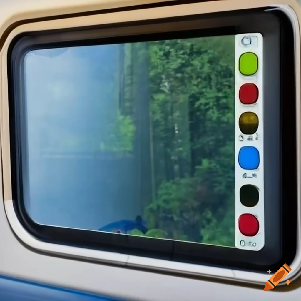 Touch panel on train window