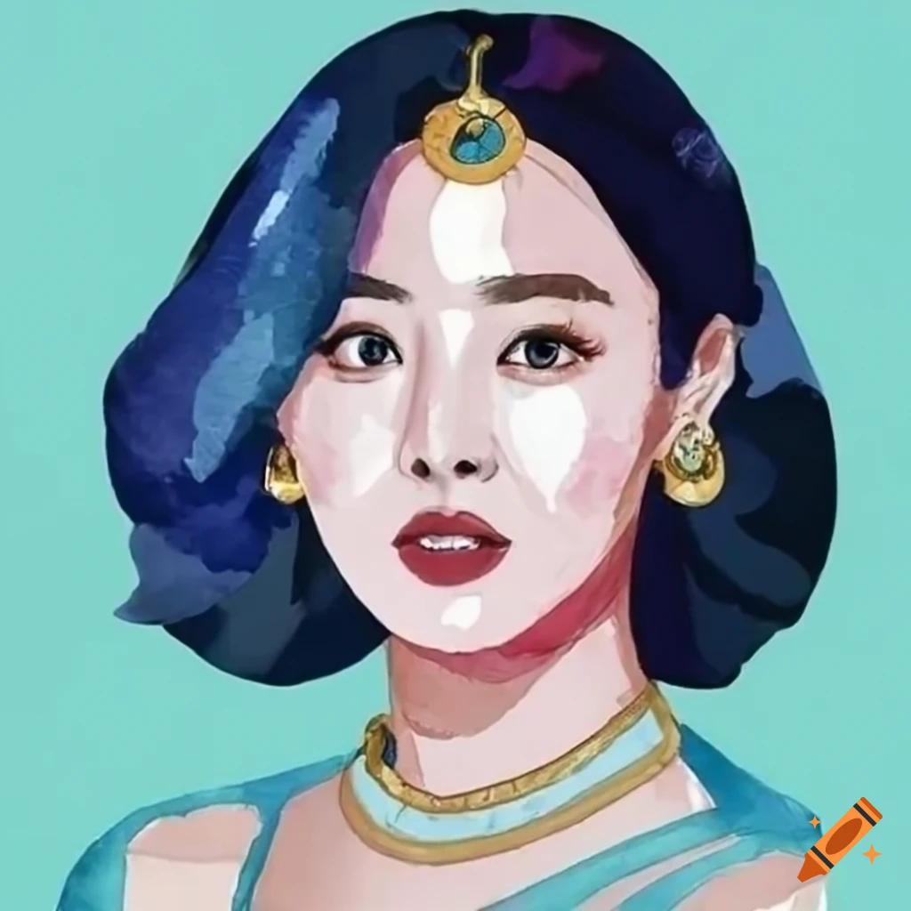 Ahn so-hee in a princess jasmine costume on Craiyon