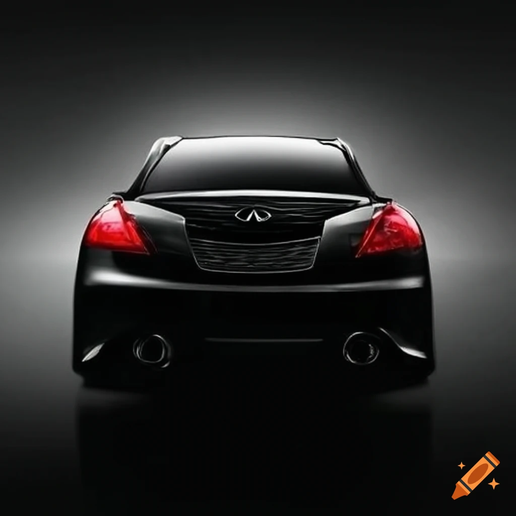 Black infiniti g37 with blue led lights on Craiyon