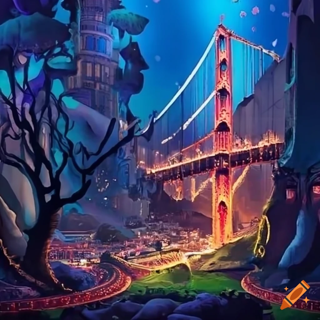 Image of the magical realm of san francisco on Craiyon