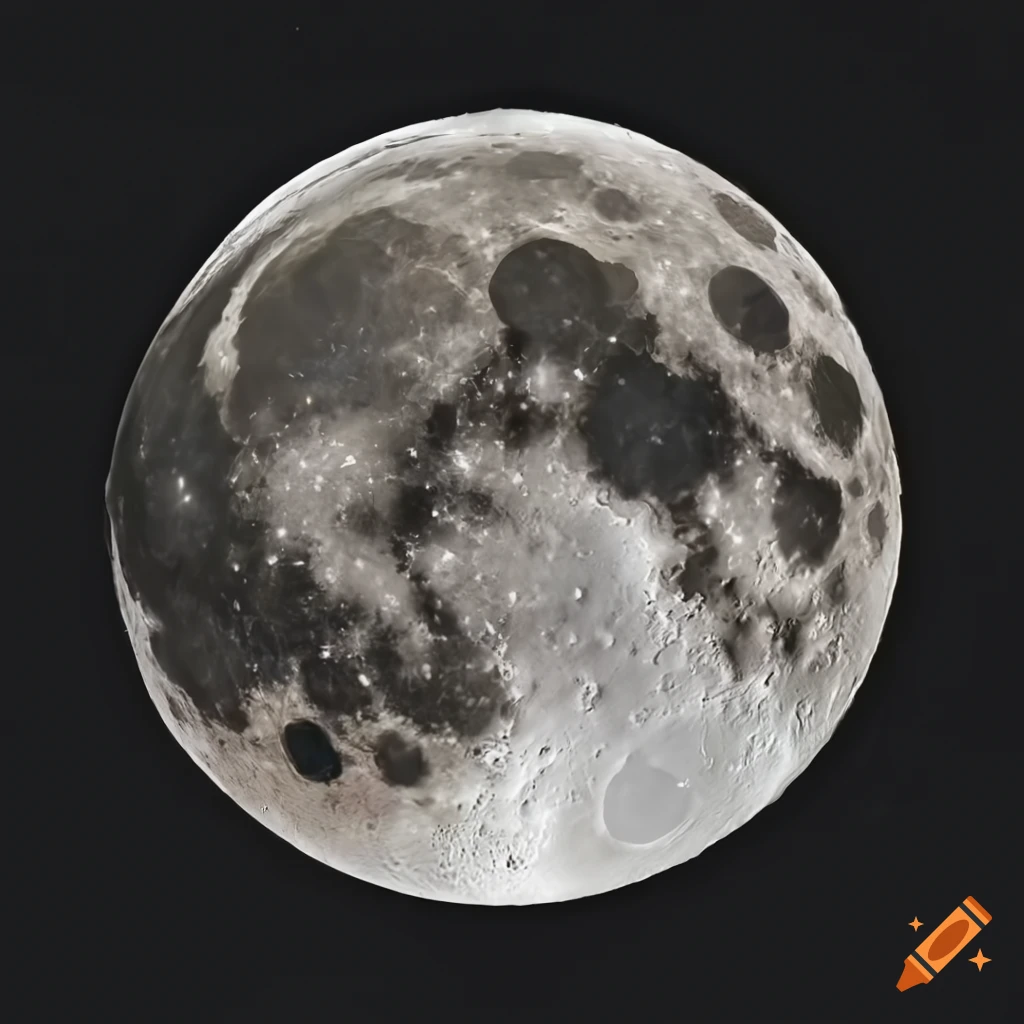 Photorealistic illustration of a full moon on Craiyon