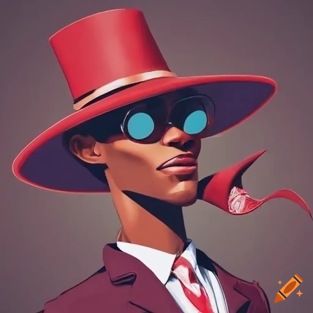 Devonta smith wearing sunglasses and red hat on Craiyon