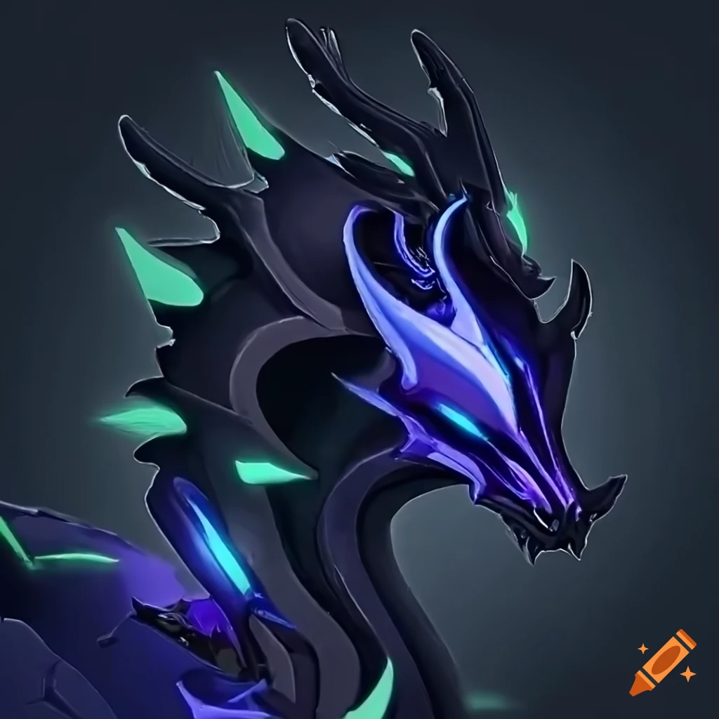 Character design of a space dragon from genshin impact