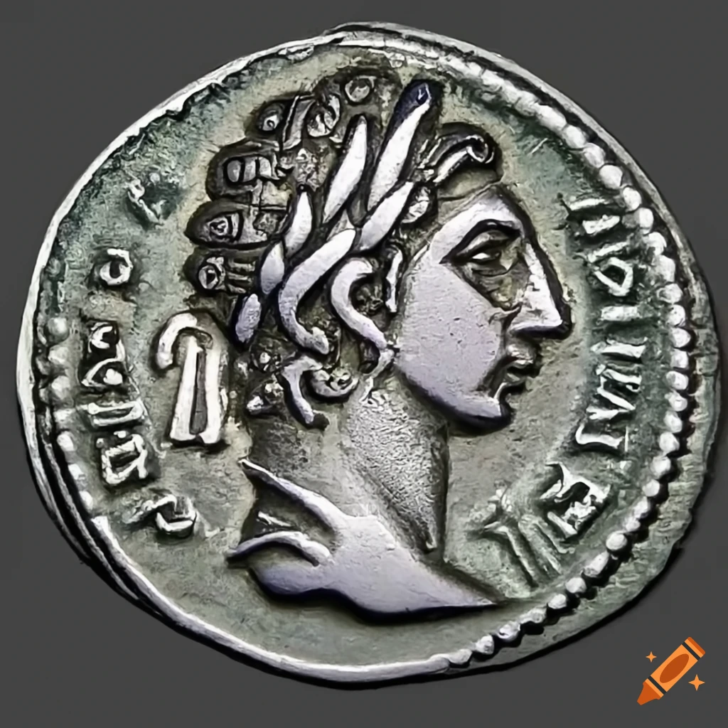 Ancient coin with emperor zorfius on Craiyon