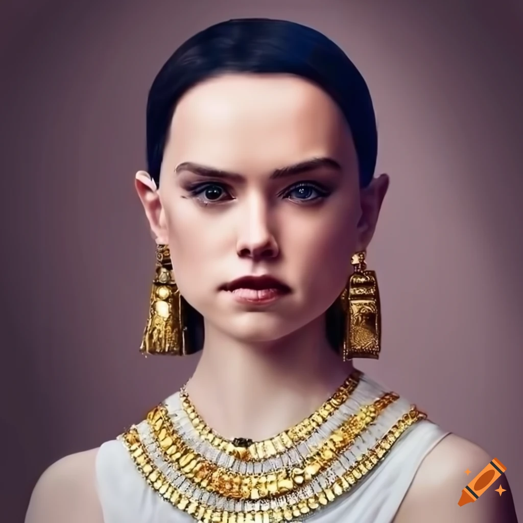 Portrait of daisy ridley as an ancient egyptian princess on Craiyon