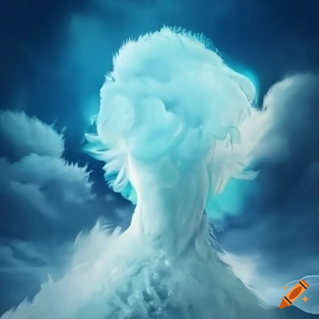 Dreamy clouds resembling mythical creatures on Craiyon