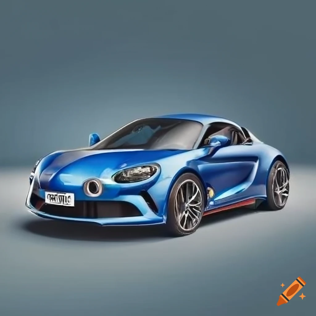 Blue alpine gt sport car