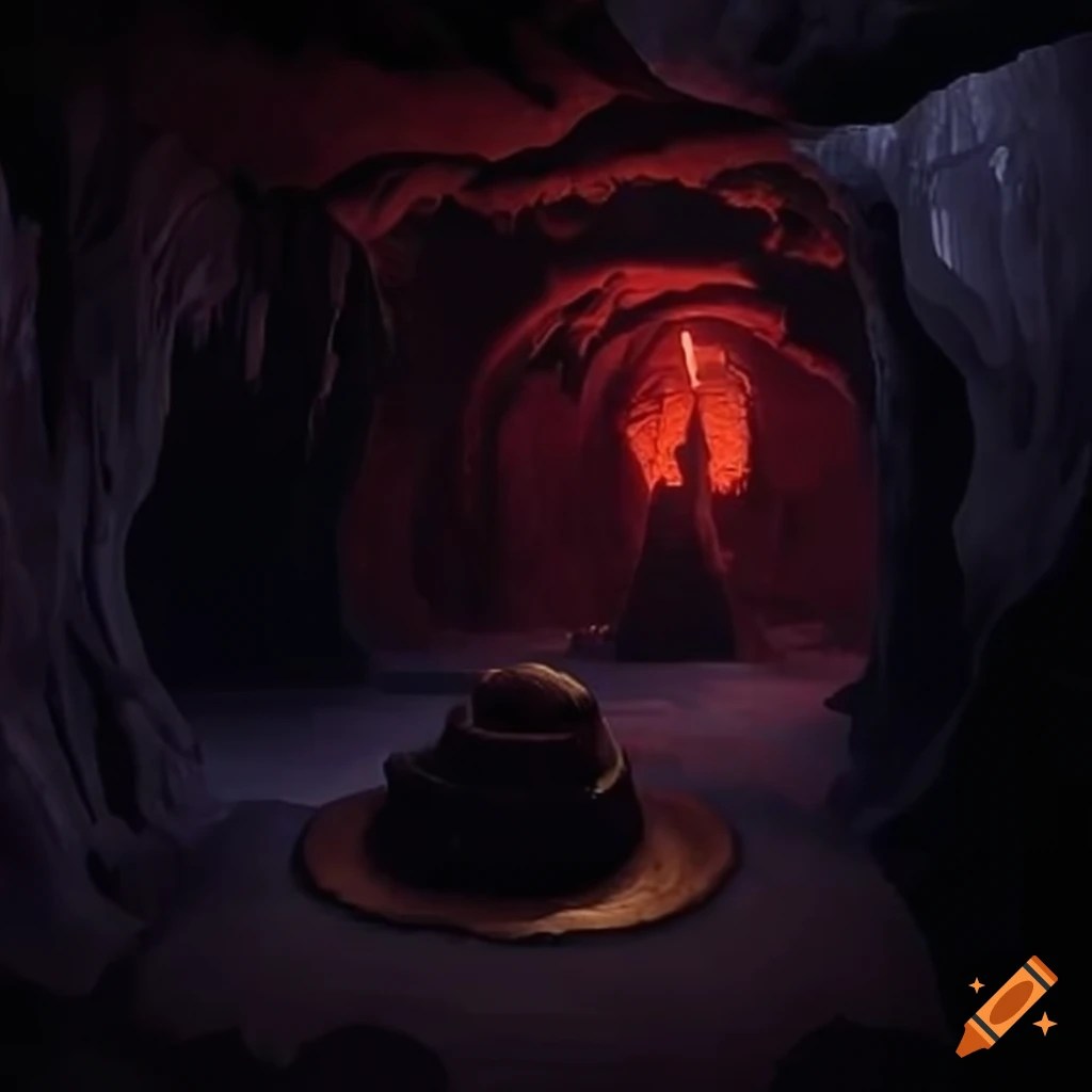 Screenshot of the revamped caves in a video game on Craiyon