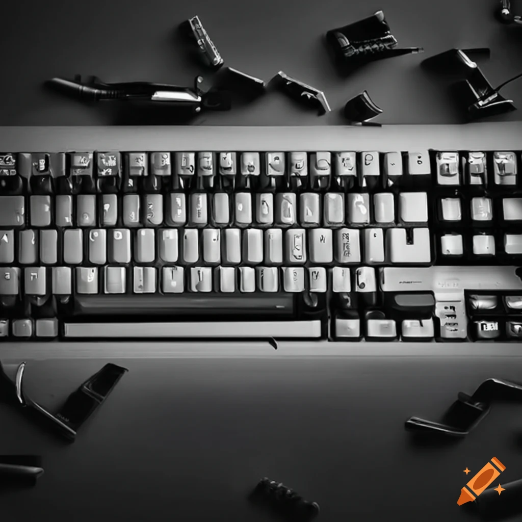 Room with keyboard keys as walls