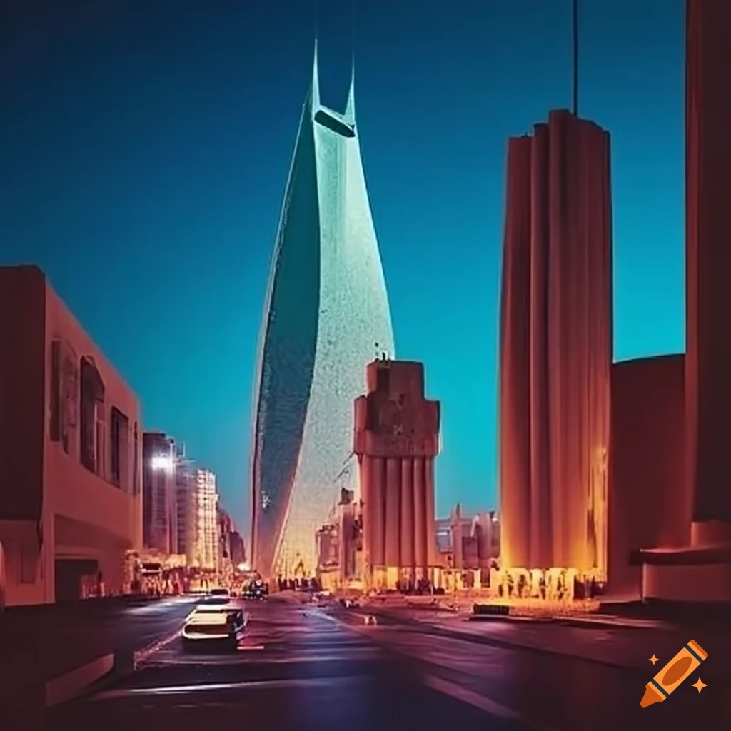 Artistic depiction of riyadh in the future on Craiyon