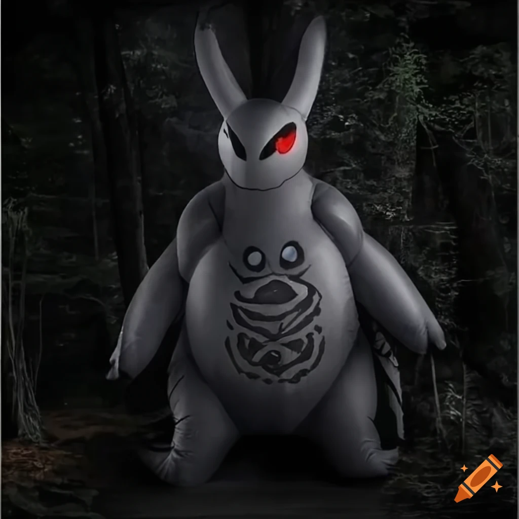 Image of a menacing giant creature in the dark woods on Craiyon