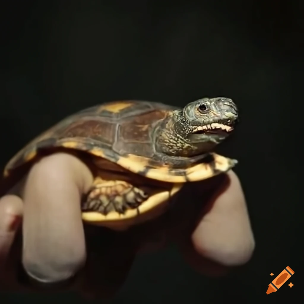 Funny turtle playing a banjo and giving a thumbs up on Craiyon