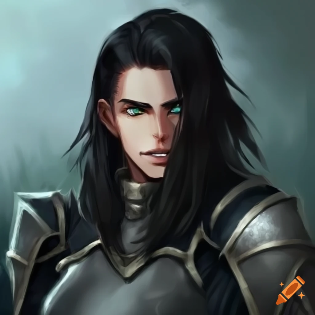 Portrait of a kind male paladin with striking features on Craiyon