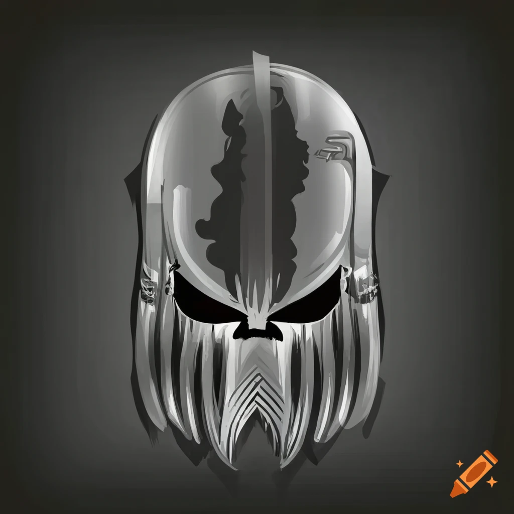 Stylized abstract depiction of the yautja predator's warrior head on ...