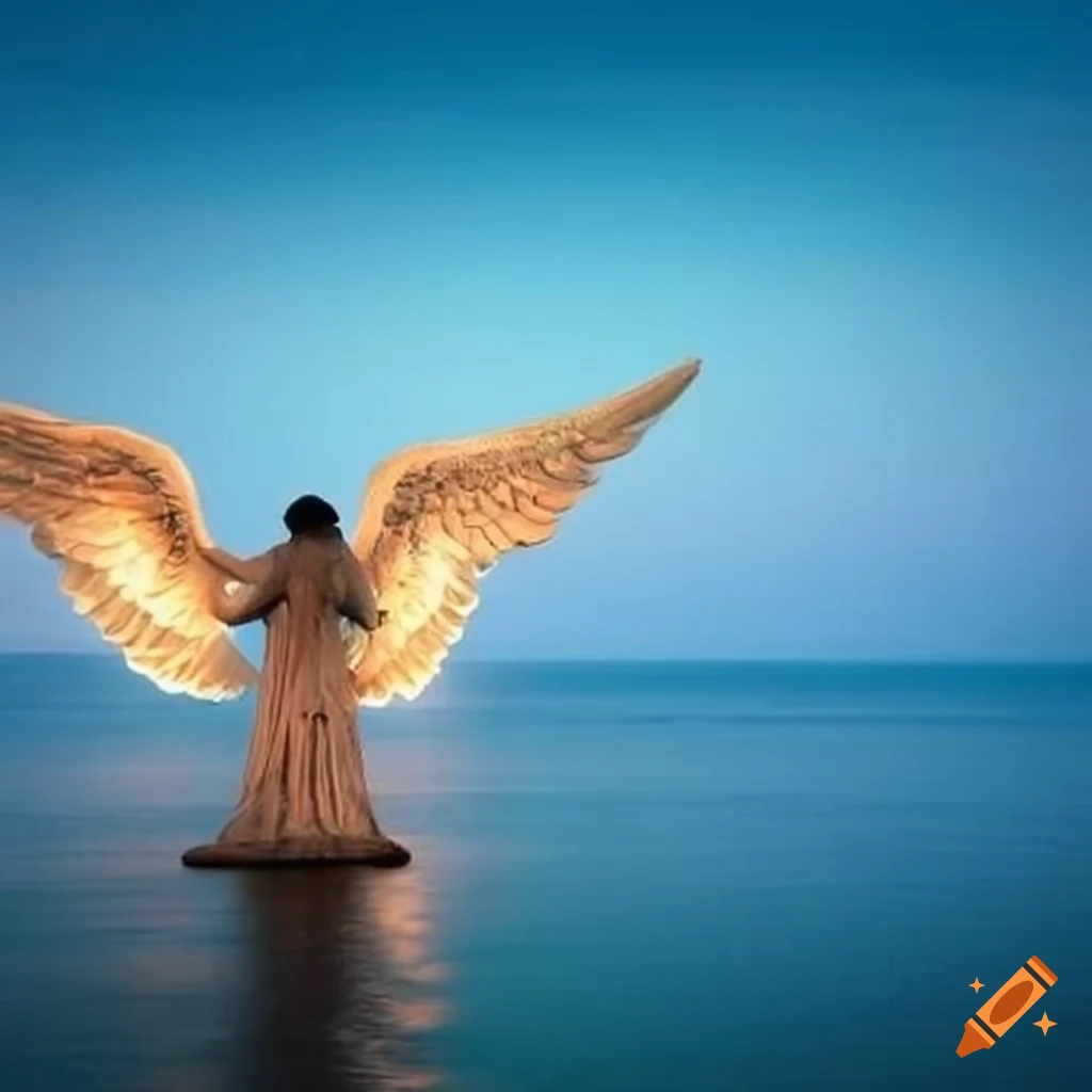 Angelic scene over lake michigan