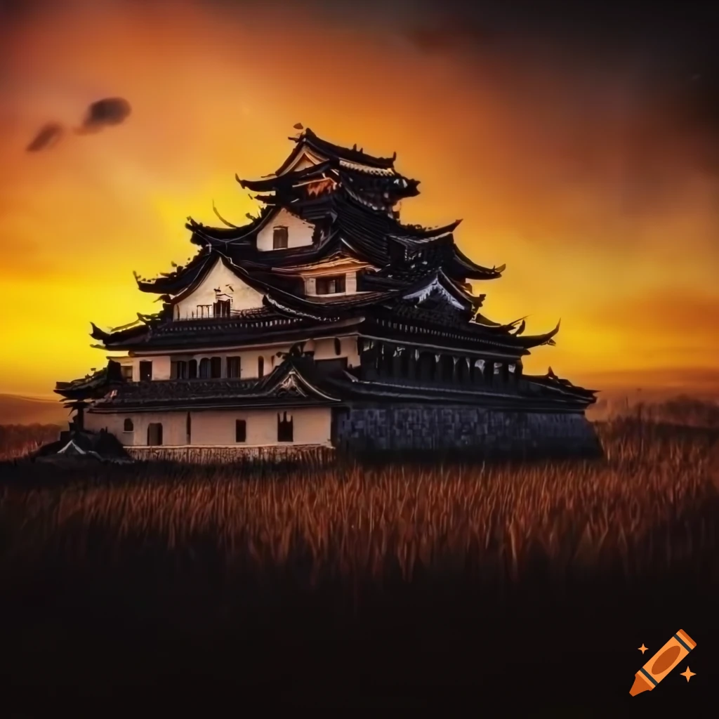 Japanese castle on Craiyon