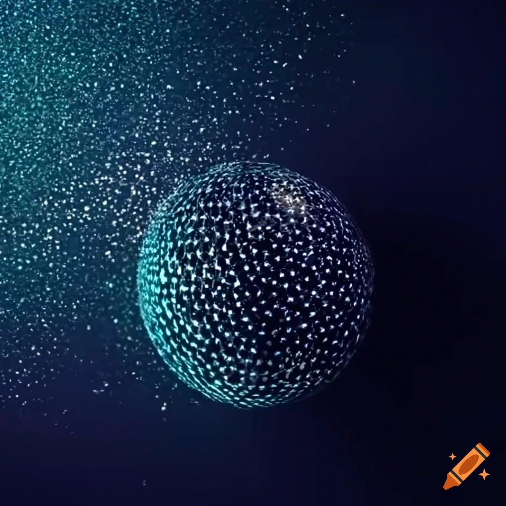 Minimalist silver moiré pattern with a shiny silver ball on Craiyon