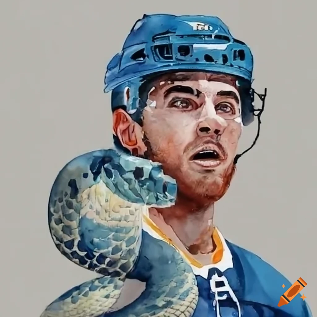 Fantasy image of john tavares transforming into a snake on Craiyon