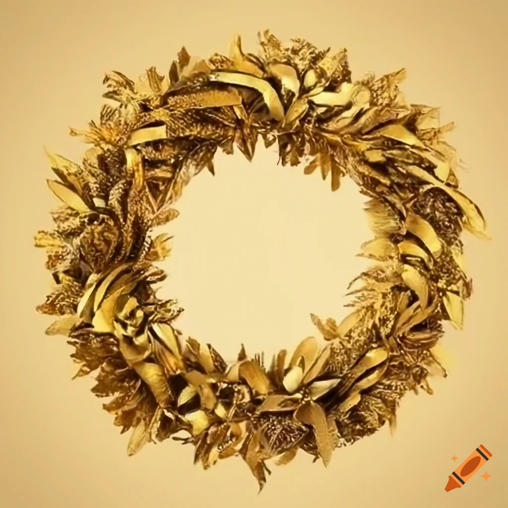 Golden wreath on Craiyon
