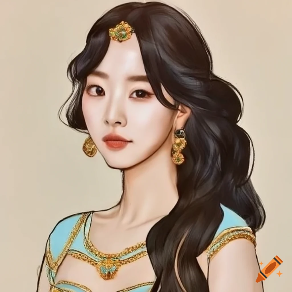 Ahn So Hee In A Princess Jasmine Costume On Craiyon