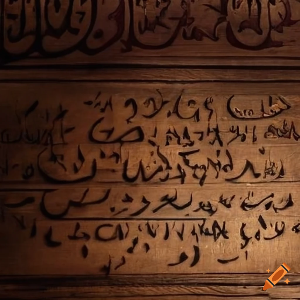 Aged talisman paper with Arabic spell writings on Craiyon