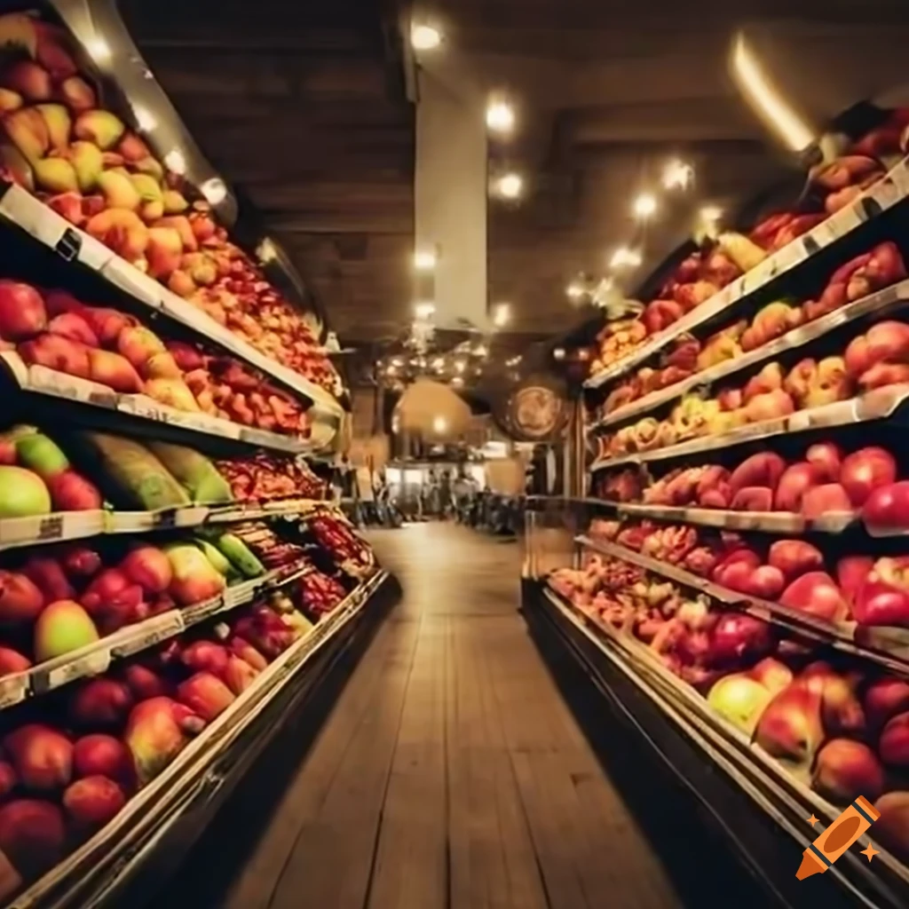 Apples displayed in a store