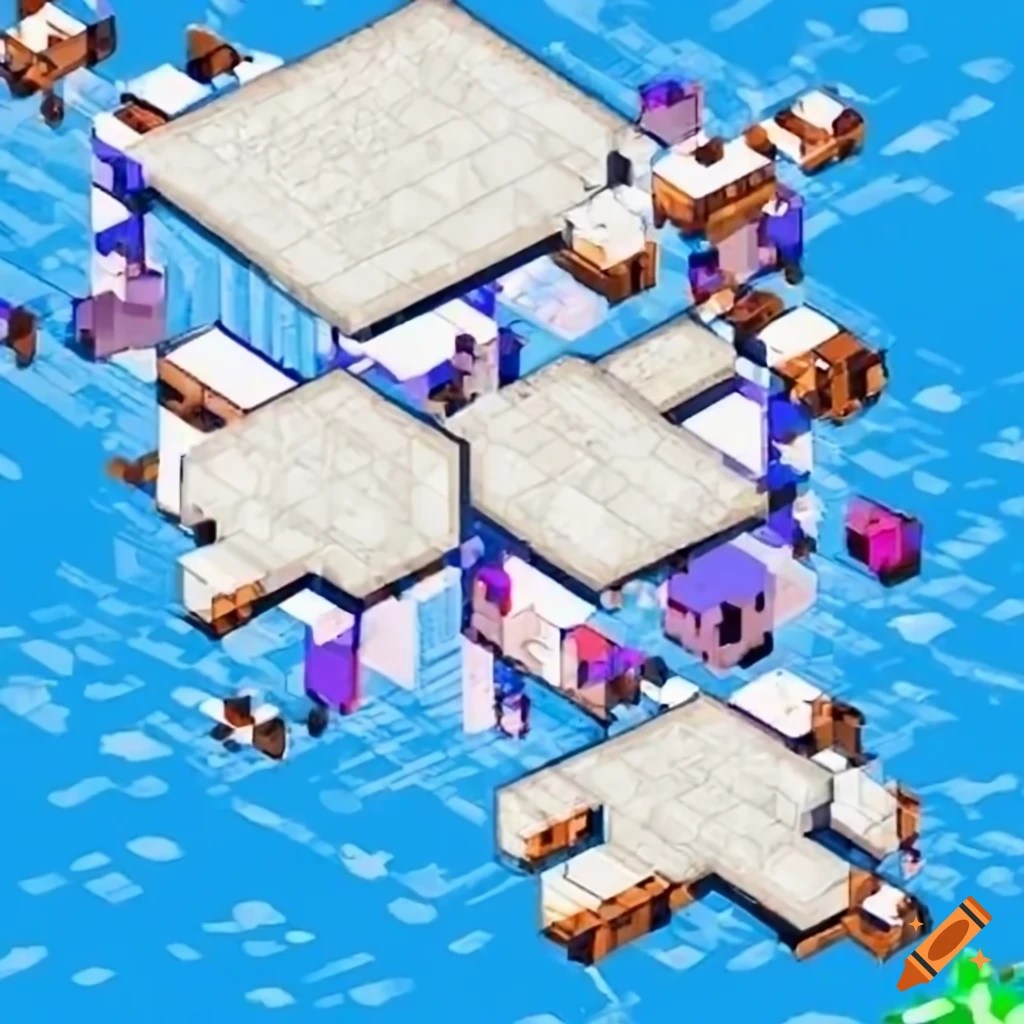 Cubic pixels abstract art on Craiyon