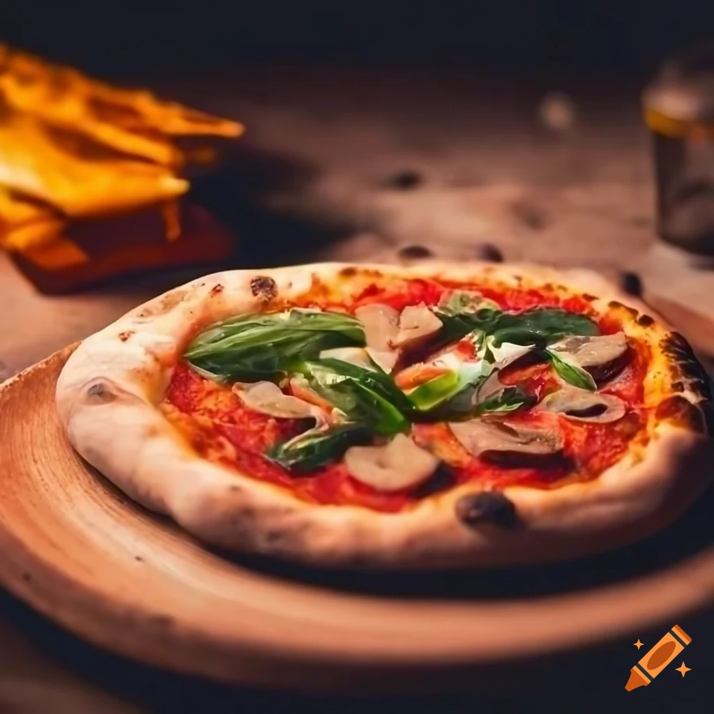 Photo of a delicious pizza for menu design