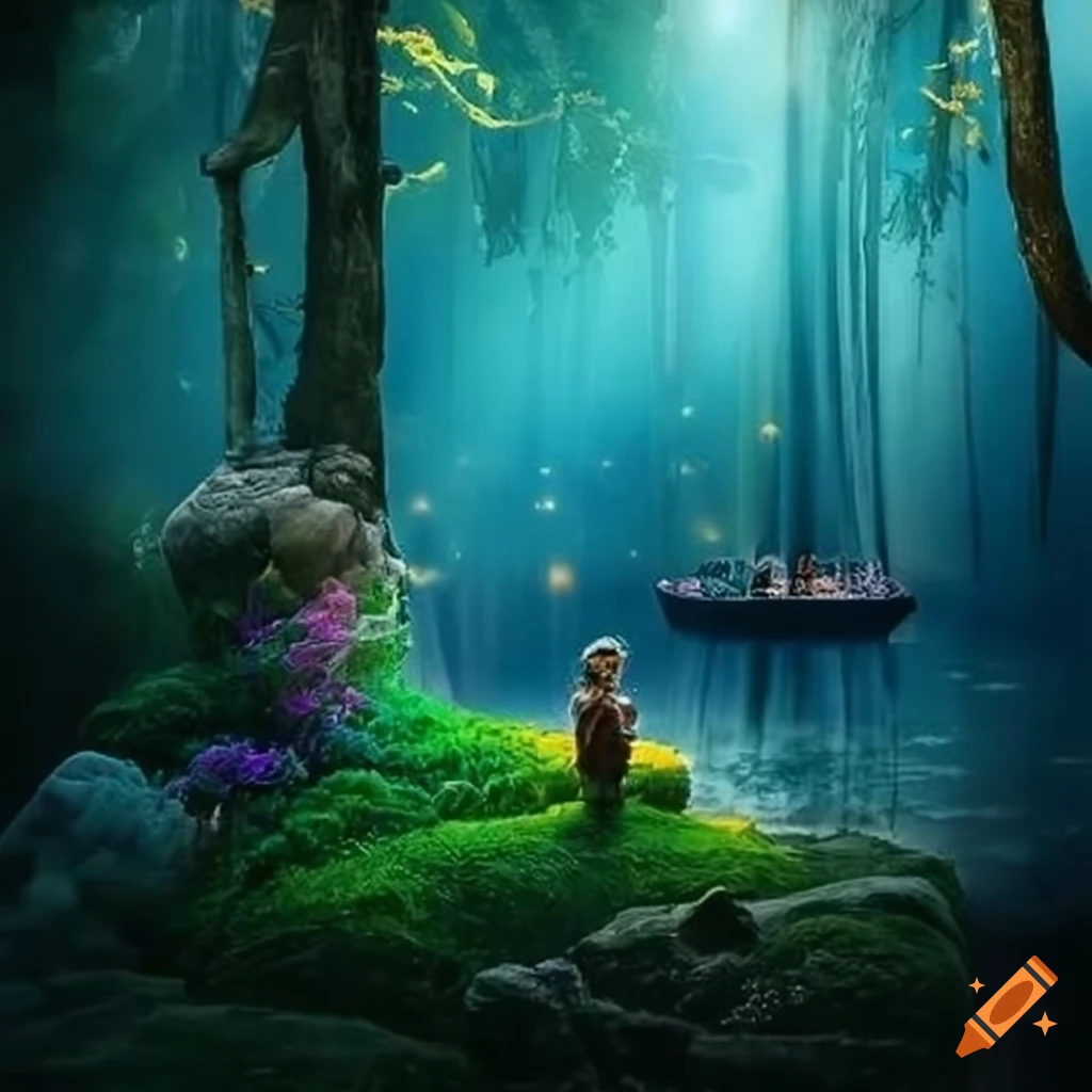 Image depicting a peaceful and magical realm on Craiyon