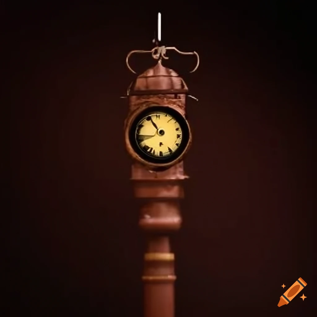 Unique clock made from gas pipes on Craiyon