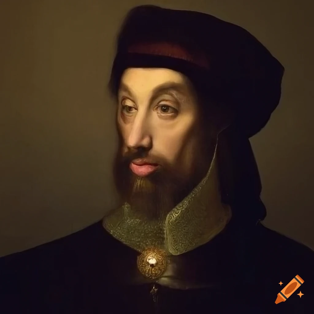 Portrait of a European Muslim emperor in the 1600s on Craiyon