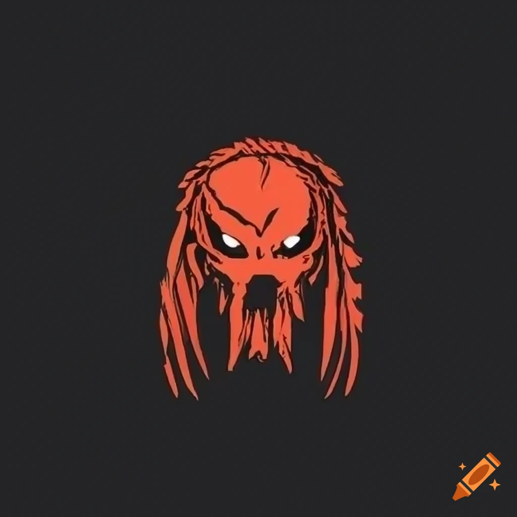 Sleek and modern yautja predator logo on Craiyon