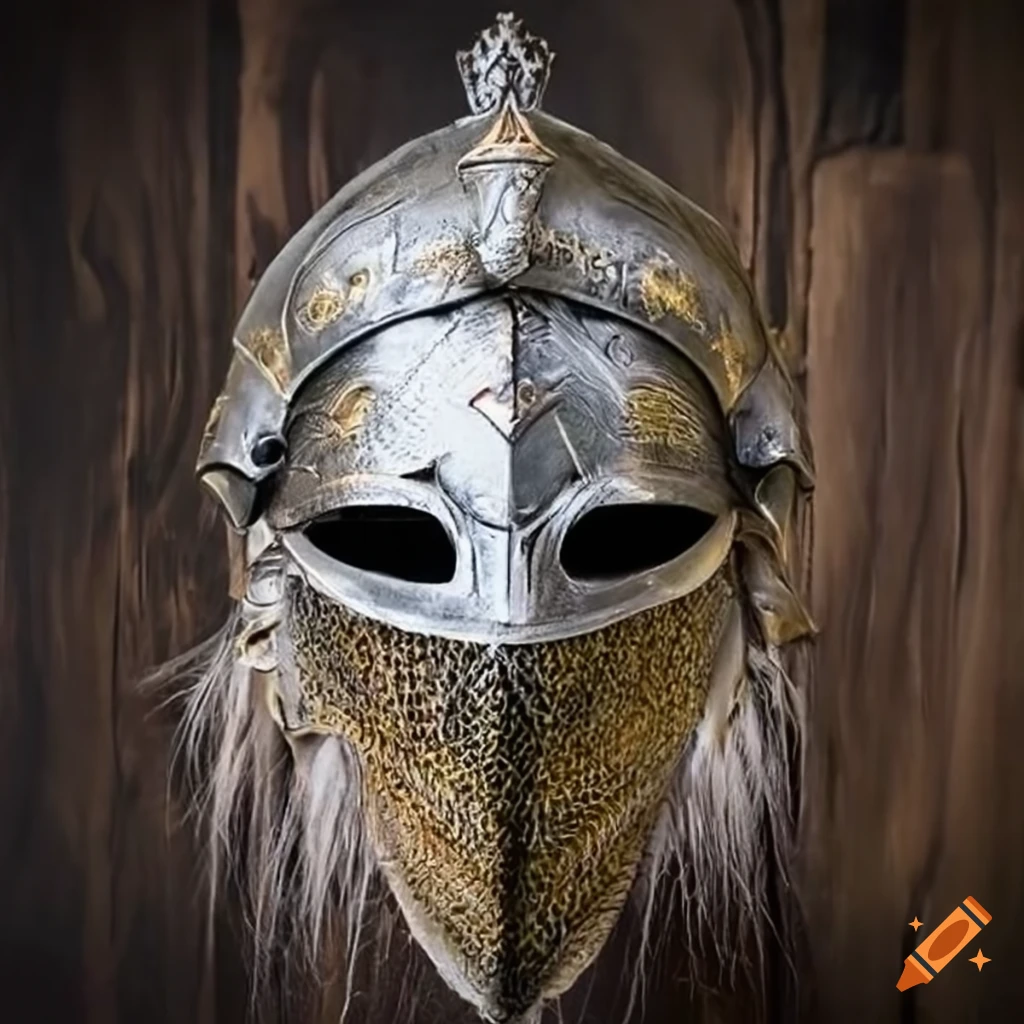 Lion mask knight helmet